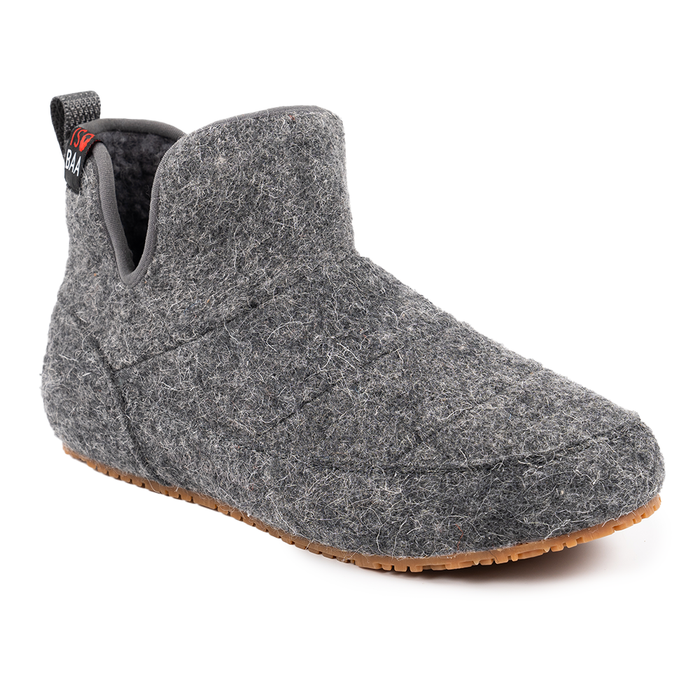 Merino Blend Slipper Boots (Charcoal) | Isobaa