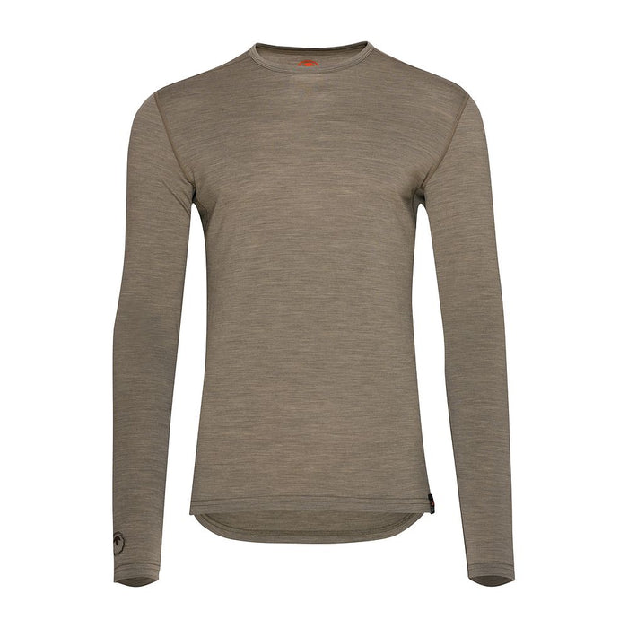 Mens Merino 180 Long Sleeve Crew (Truffle/Melange) | Isobaa
