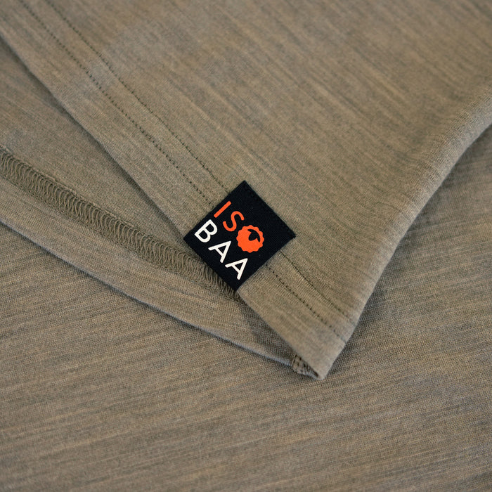 Mens Merino 180 Long Sleeve Crew (Truffle/Melange) | Isobaa