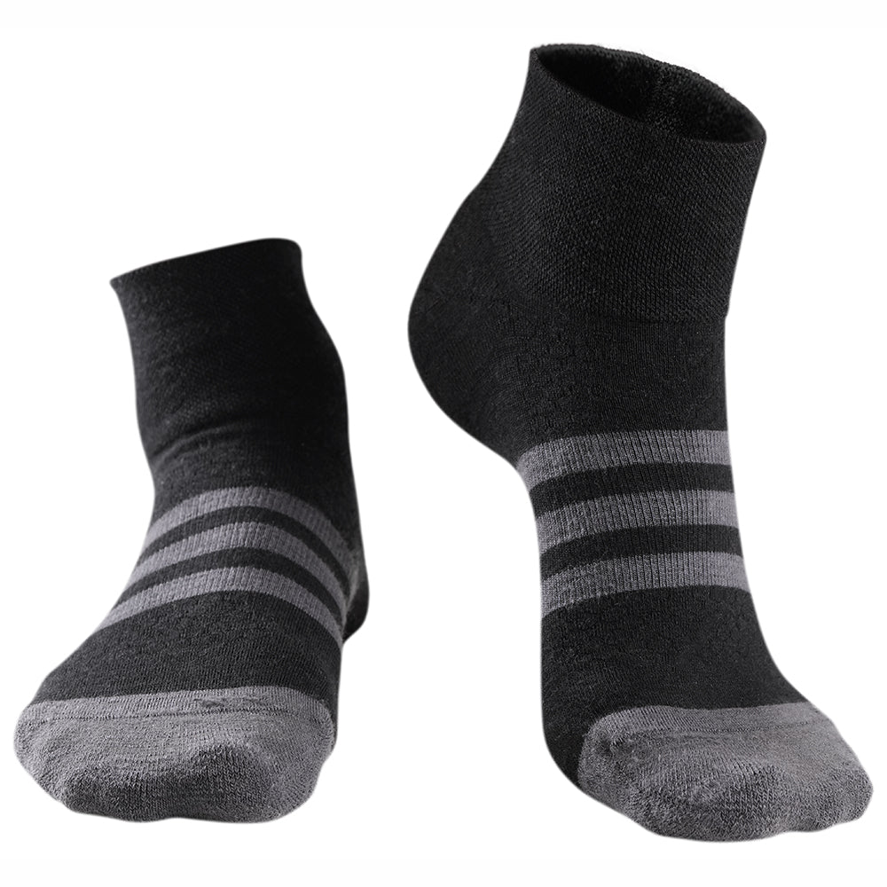 Merino Blend Sports Socks (3 Pack - Black) | Isobaa