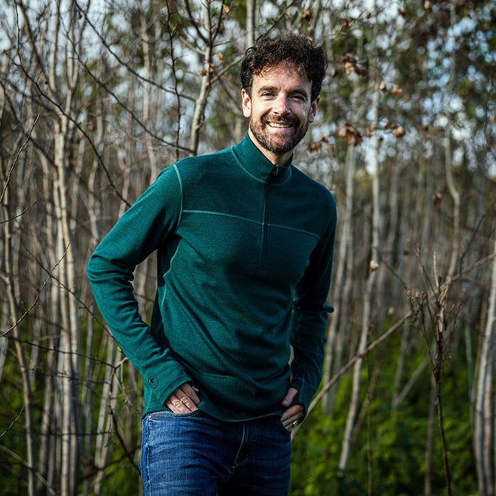 Mens IsoSoft Zip Top (Emerald) | Isobaa